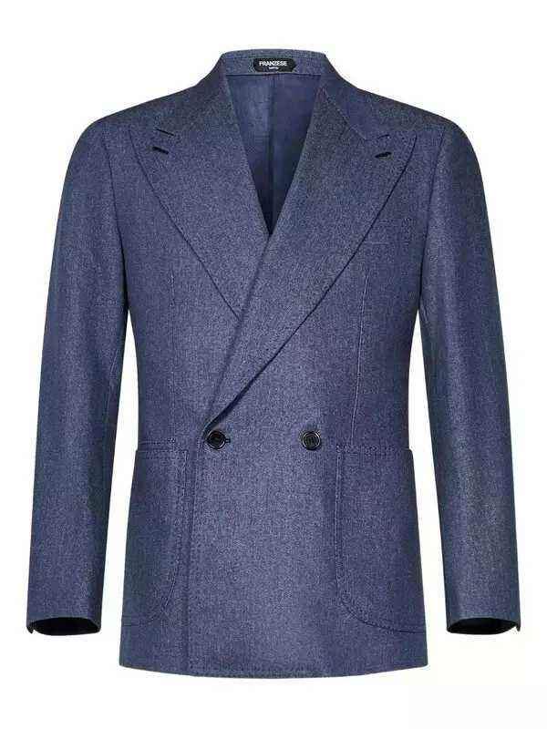 FRANZESE COLLECTION Virgin Wool Blazer - Blue