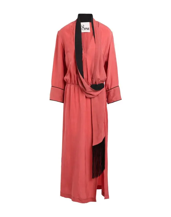 8PM Flared Maxi Dress With Fringe