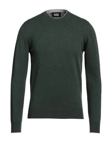 Alpha Studio Geelong Wool Crewneck Sweater - Green