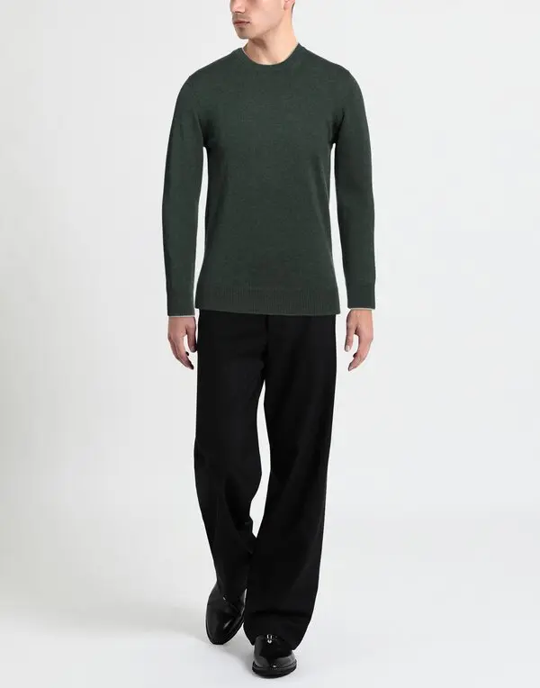 Alpha Studio Geelong Wool Crewneck Sweater - Green