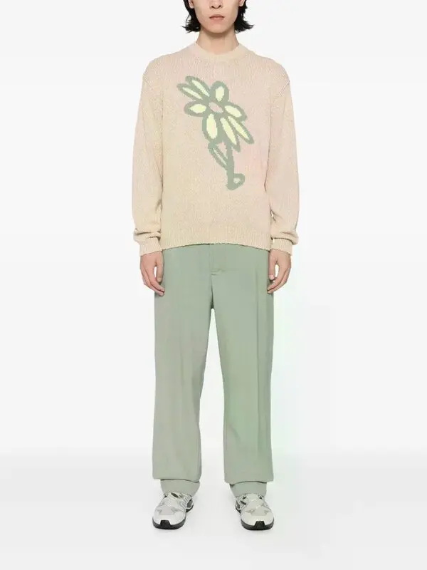 Maison Kitsuné Abstract Daisy Intarsia Jumper - Neutrals
