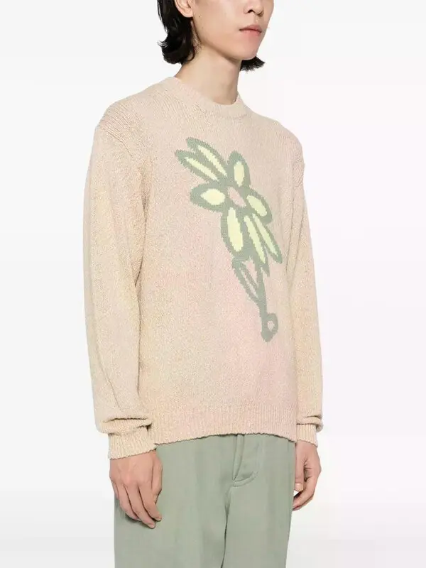 Maison Kitsuné Abstract Daisy Intarsia Jumper - Neutrals