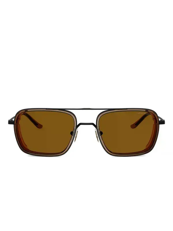 Emporio Armani Pilot-frame Sunglasses - Brown
