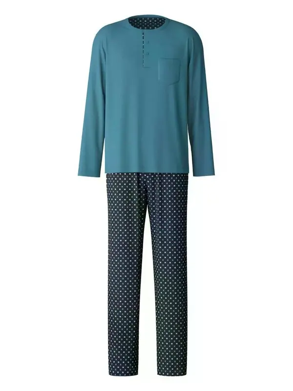 CALIDA Geometric-pattern Pajama - Blue