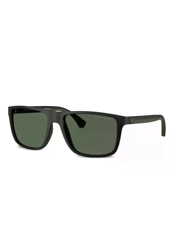 Emporio Armani Rectangle Frame Sunglasses - Black