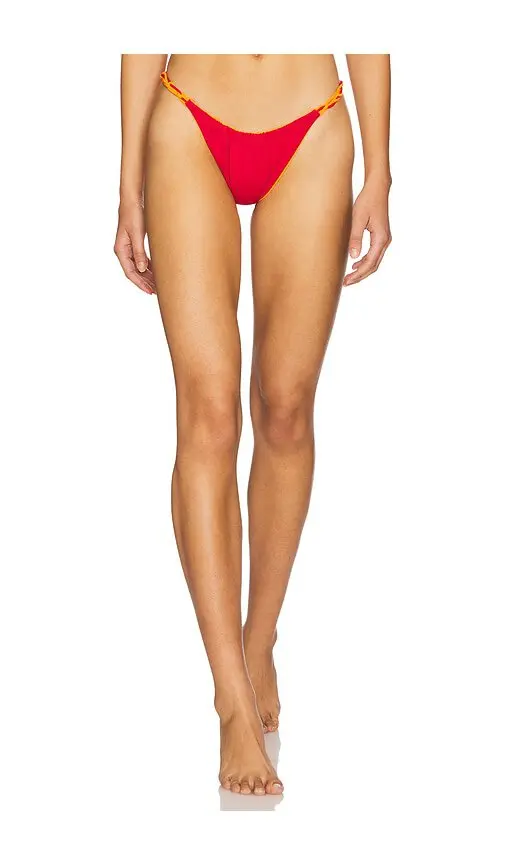 ISA BOULDER Braidchain Bikini Bottom - Cherry Citrus