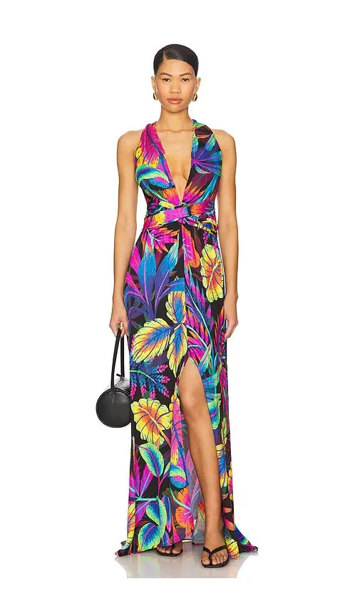Luli Fama Neon Nights Maxi Dress - Multicolor