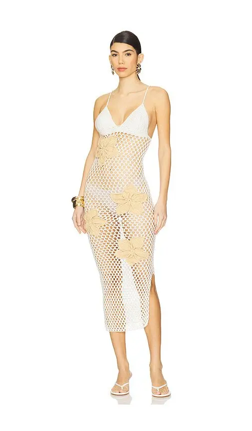 BAHIA MARIA Flora Midi Dress - Ivory
