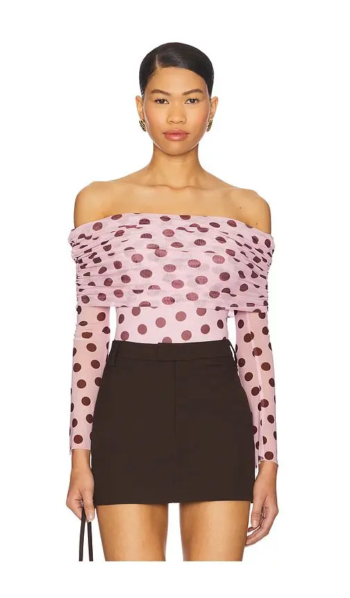 AFRM Maxine Bodysuit - Rose Dot
