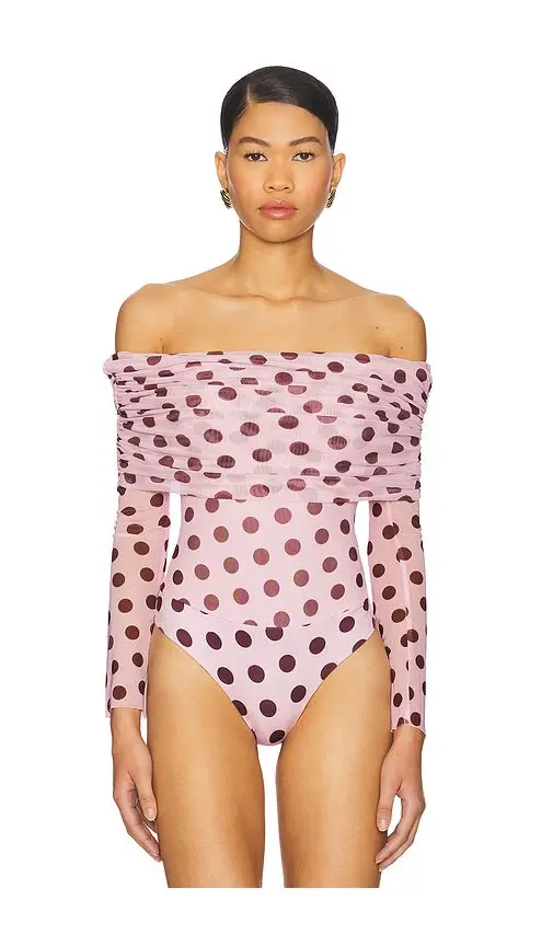 AFRM Maxine Bodysuit - Rose Dot