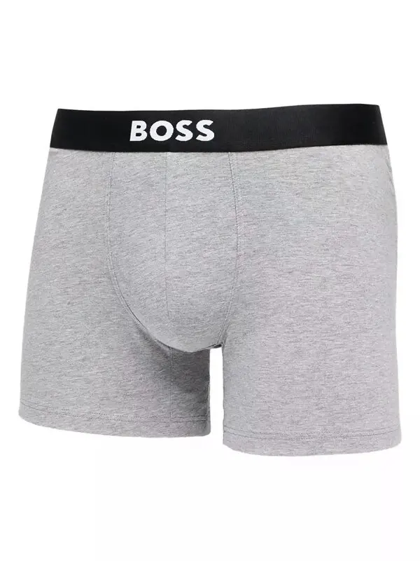BOSS Three-pack Of Boxer Briefs In Stretch Cotton - White