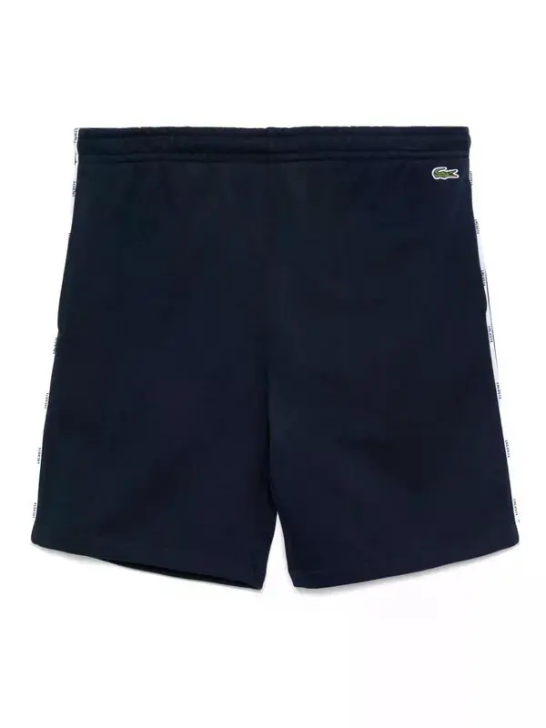 Lacoste Cotton Logo-trim Shorts - Blue
