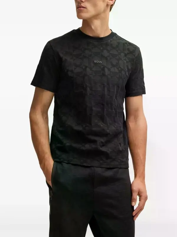 BOSS Geometric-jacquard T-shirt