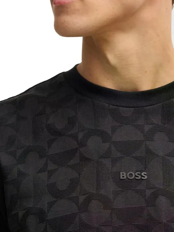 BOSS Geometric-jacquard T-shirt