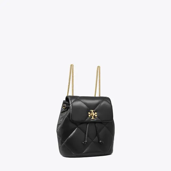 Tory Burch Black Leather Backpack with Flap-Over Closure New Tory Burch Croc Embossed Black Leather Backpack | eBay main image 2