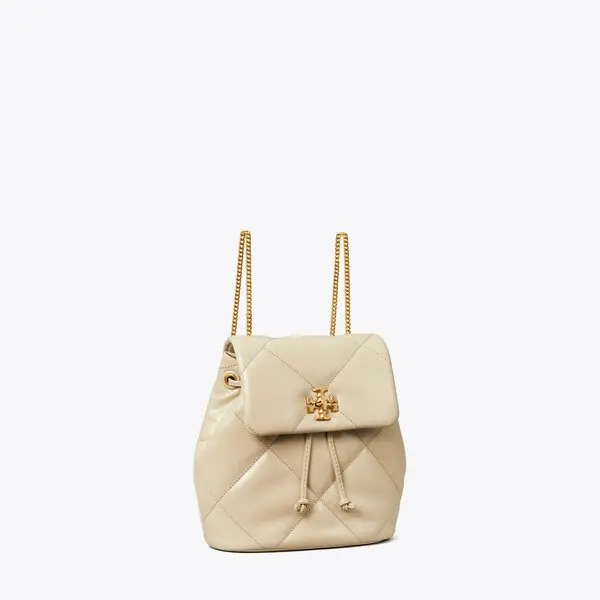 Tory Burch Mini Kira Diamond Quilt Backpack - Light Stone