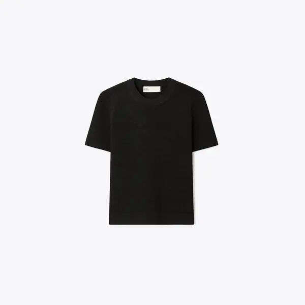 Tory Burch T Monogram Jacquard Sweater - Black