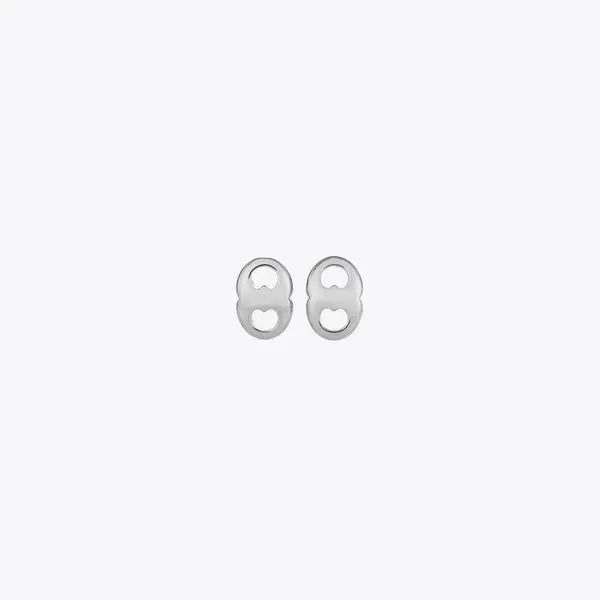 Tory Burch Gemini Stud Earrings - Light Silver