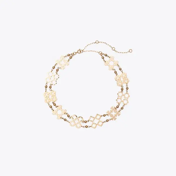 Tory Burch Forget Me Not Choker Necklace - Tory Gold