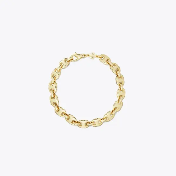 Tory Burch Gemini Link Delicate Bracelet - Light Brass