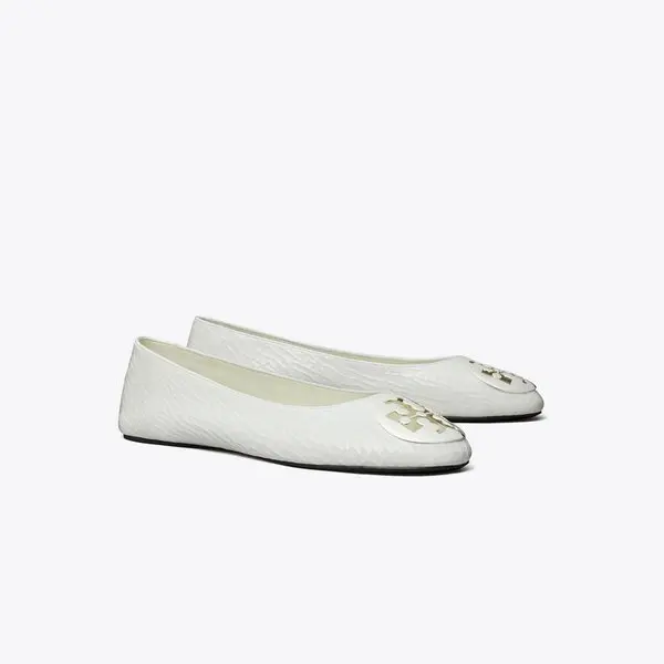 Tory Burch Reva Ballet Flats - White