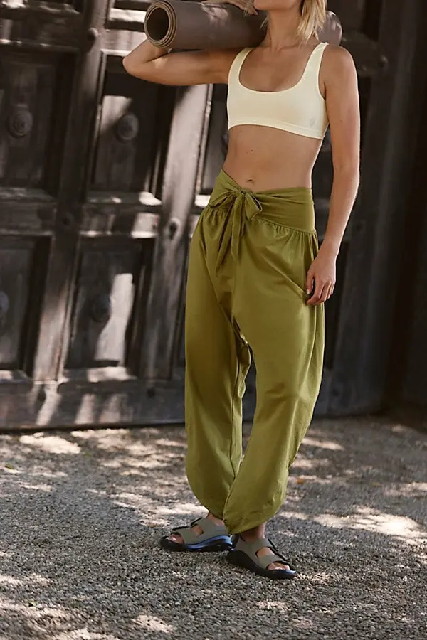 Free People Relaxed Retreat Yoga Pants - Martini