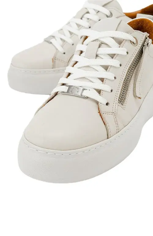 FOREVER & ALWAYS SHOES Allie Leather Sneakers - Beige Leather