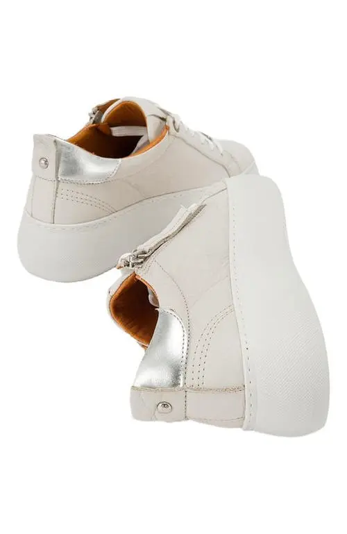 FOREVER & ALWAYS SHOES Allie Leather Sneakers - Beige Leather