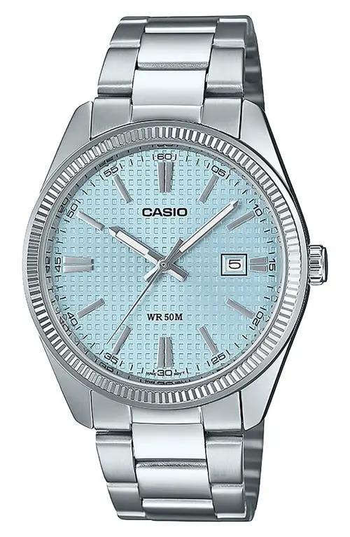 Casio Analog Bracelet Watch - Silver Blue