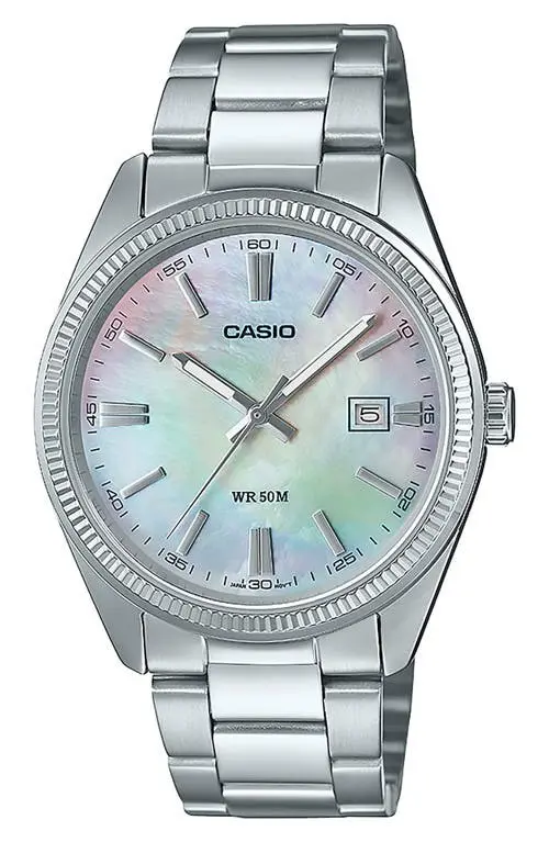 Casio Analog Bracelet Watch - Silver Multi