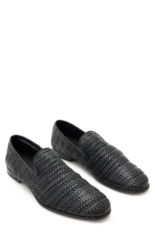 John Varvatos Venice Woven Slip-on Shoe - Black