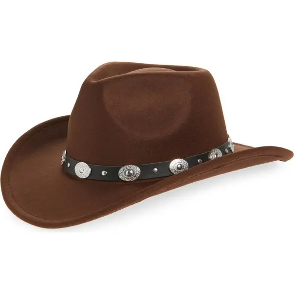 Tasha Embellished Cowboy Hat - Dark Brown