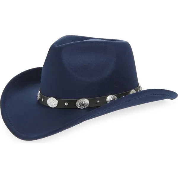 Tasha Embellished Cowboy Hat - Navy