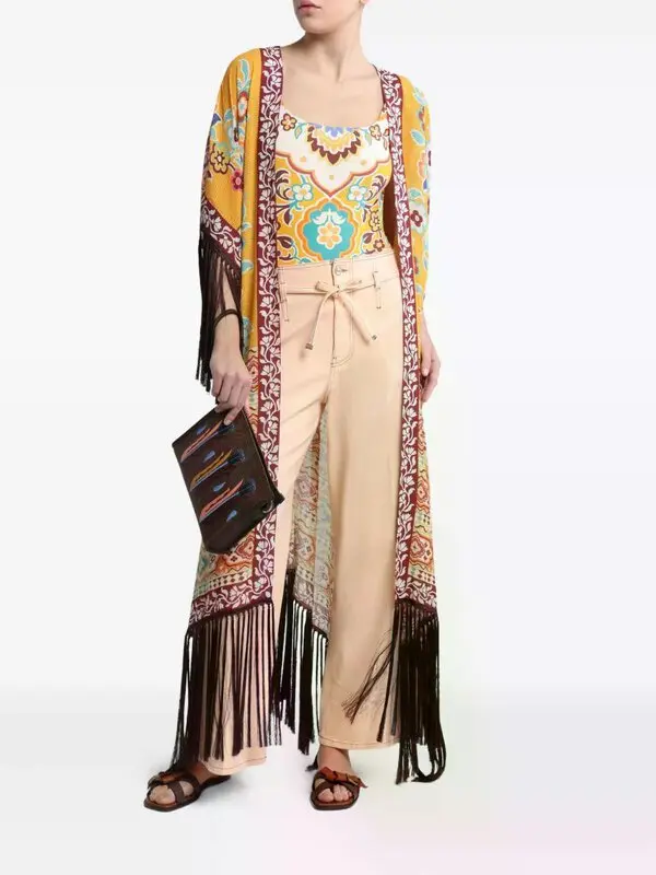 Etro Cropped Belted Trousers