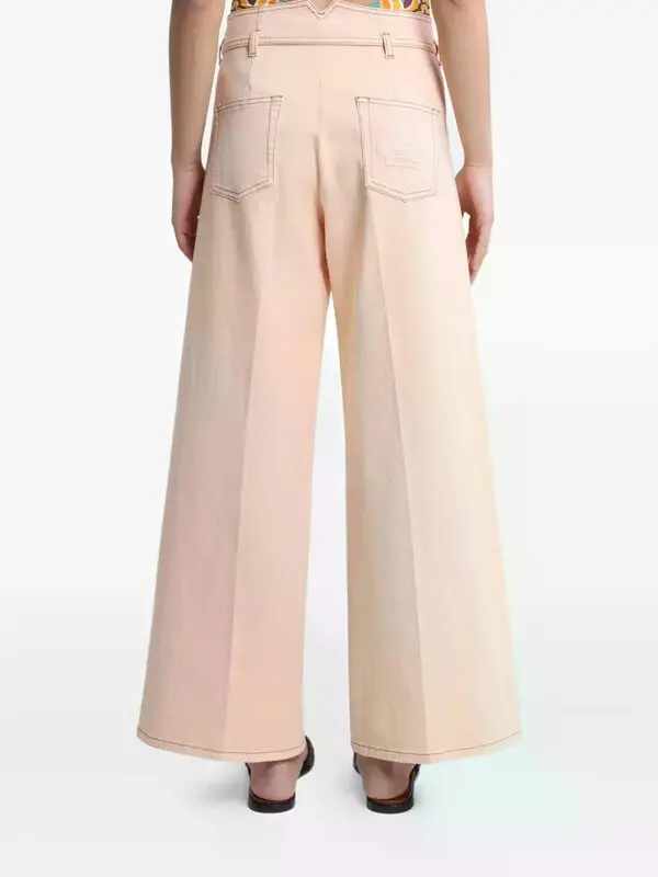Etro Cropped Belted Trousers