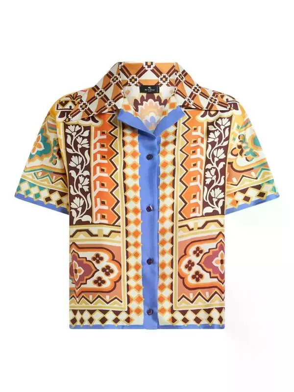 Etro Floral-print Silk Shirt