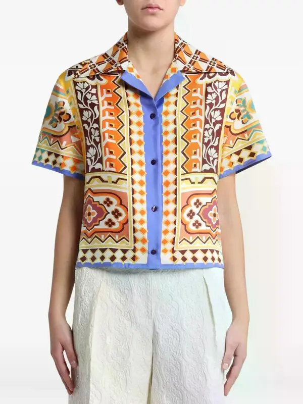 Etro Floral-print Silk Shirt