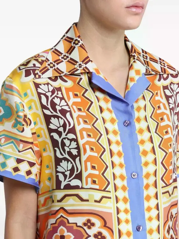 Etro Floral-print Silk Shirt