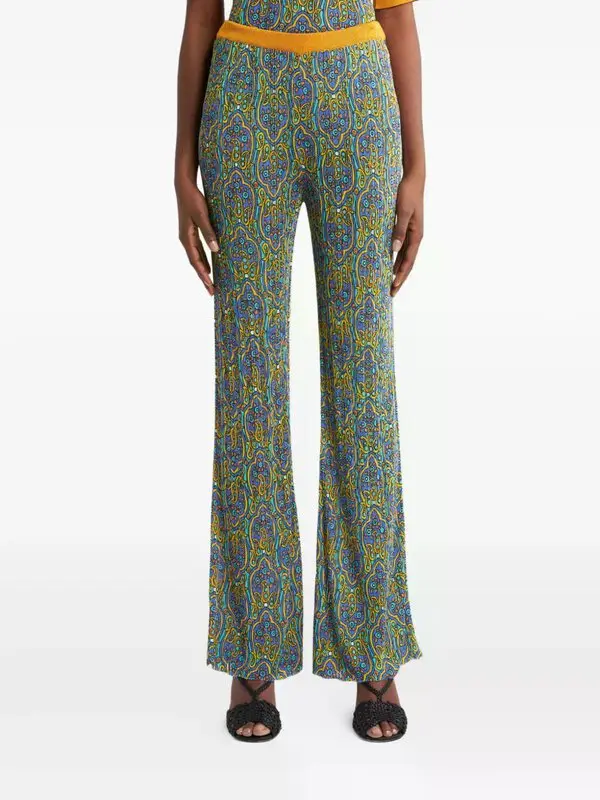 Etro Printed Knitted Trousers