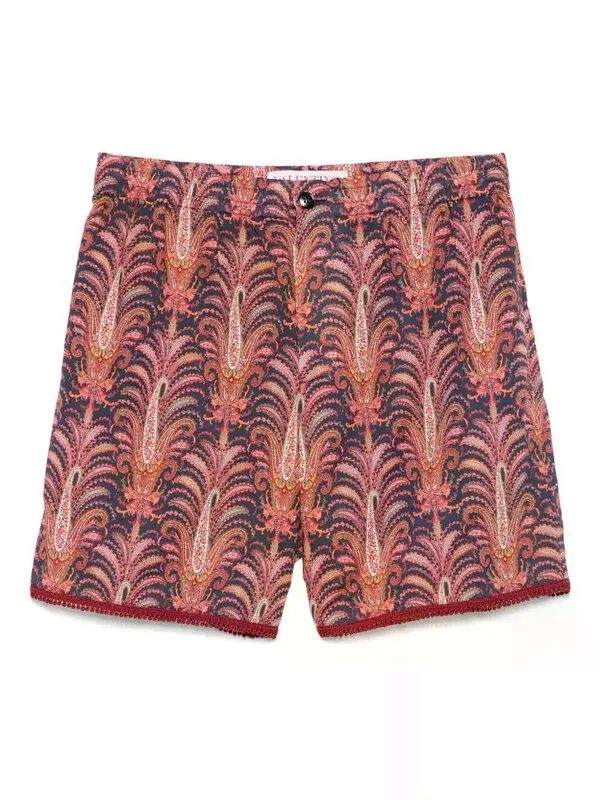 Valentino Garavani Voyage Imaginaire-print Shorts - Blue