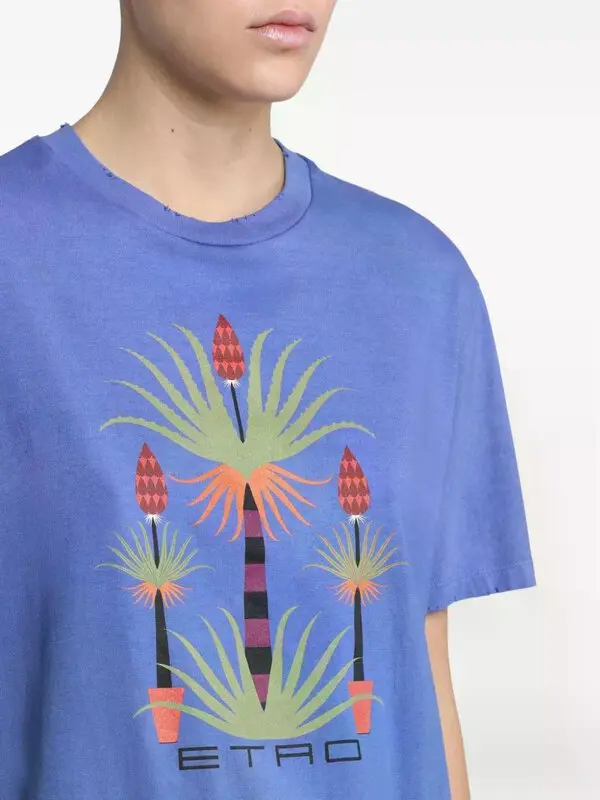 Etro X Agostino Iacurci Printed T-shirt - Blue