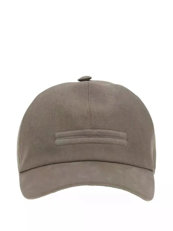 Zegna Linen Baseball Cap - Brown