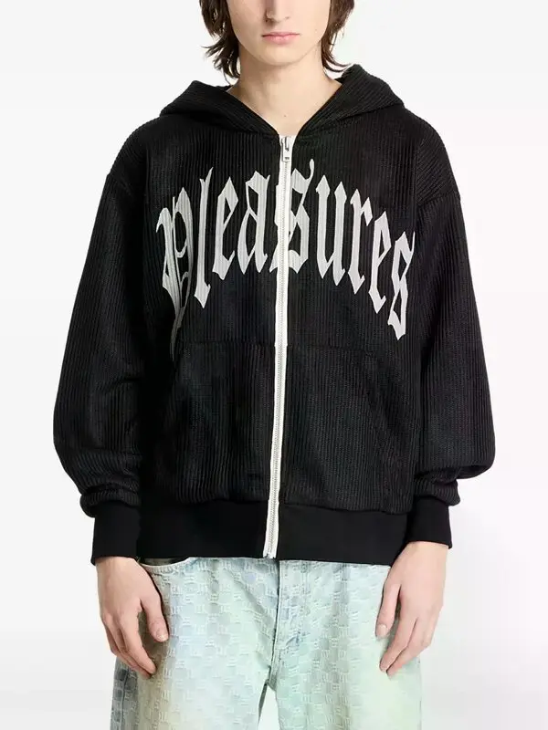 PLEASURES Printed Zip Hoodie