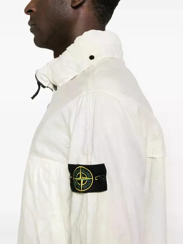 Stone Island Plated Ovd Raw-linen Jacket