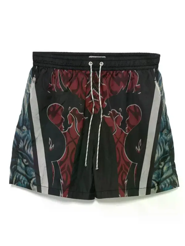 STAIN SHADE Graphic-print Swim Shorts