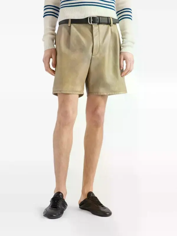 Prada Leather Shorts
