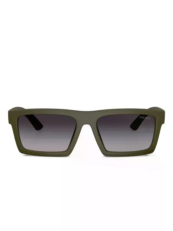 Prada Rectangle-frame Sunglasses - Green