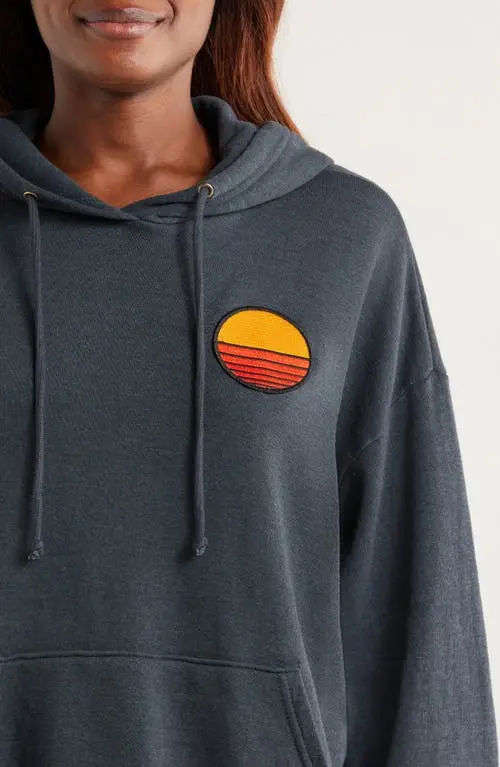 Aviator Nation Sunset Patch Hoodie - Charcoal