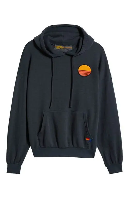 Aviator Nation Sunset Patch Hoodie - Charcoal
