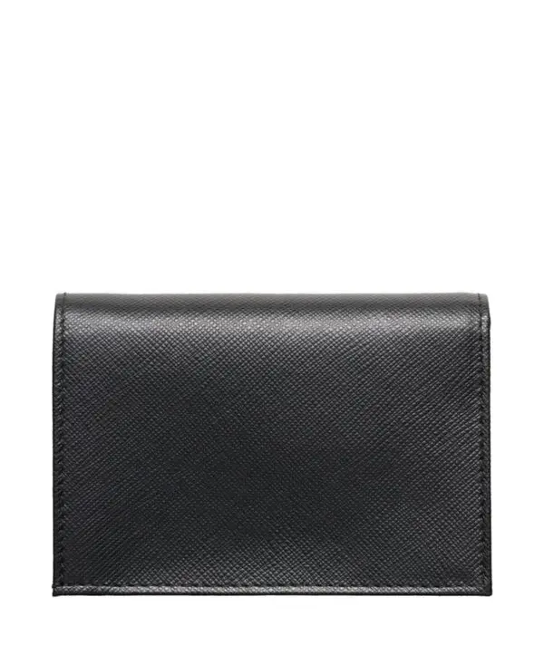 Prada Small Saffiano Leather Wallet - Black/silver